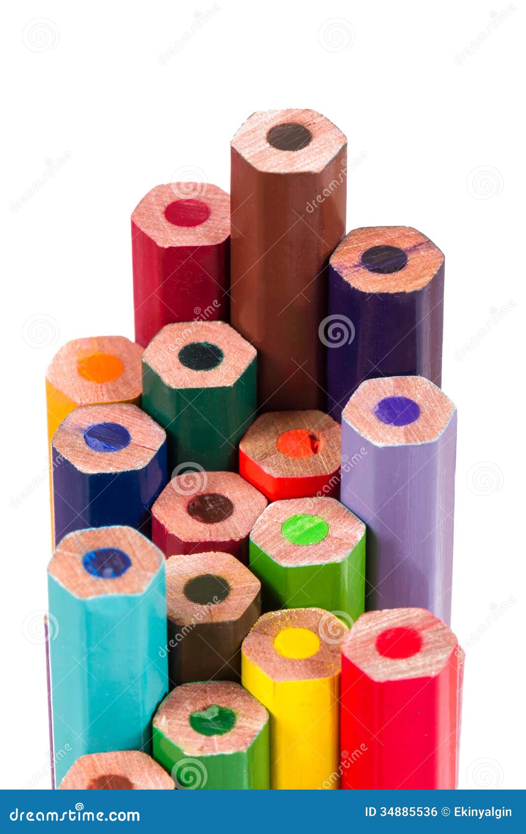 Back of Colorful Pencils stock photo. Image of empty - 34885536
