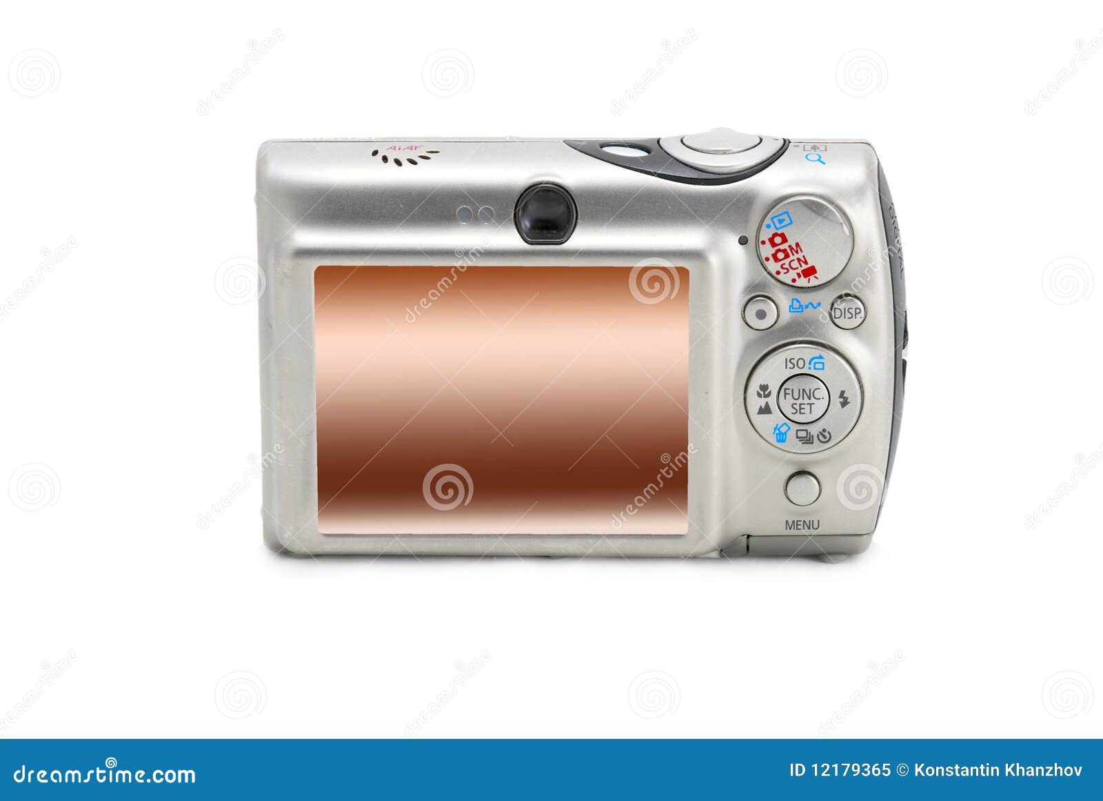 Back of Compact Photo Camera Isolated Over White Stock Image - Image of ...