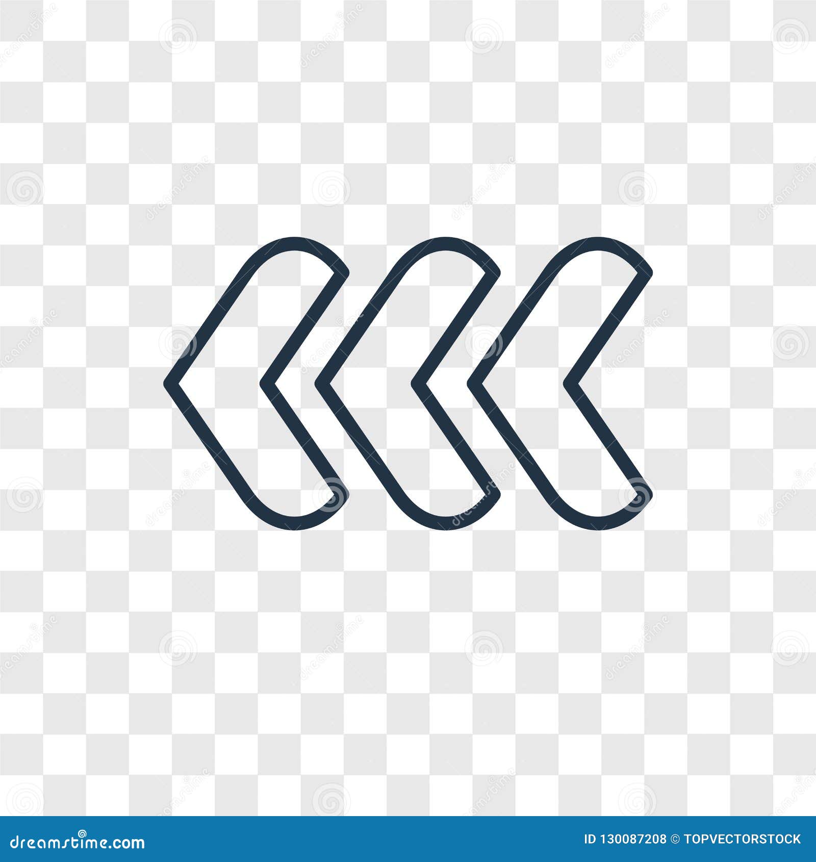 Back Concept Vector Linear Icon Isolated on Transparent Background ...