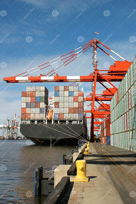 Back of container ship stock photo. Image of shipping - 12121688