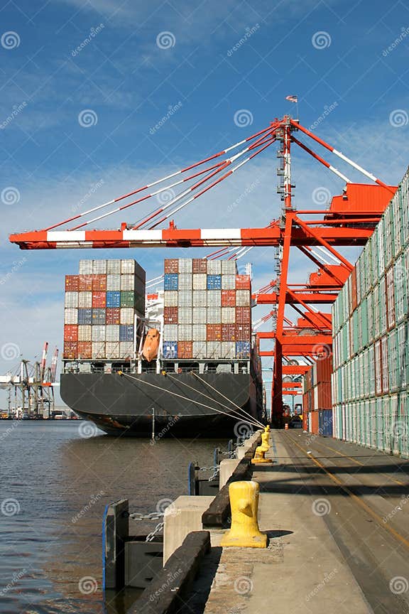 Back of container ship stock photo. Image of shipping - 12121688