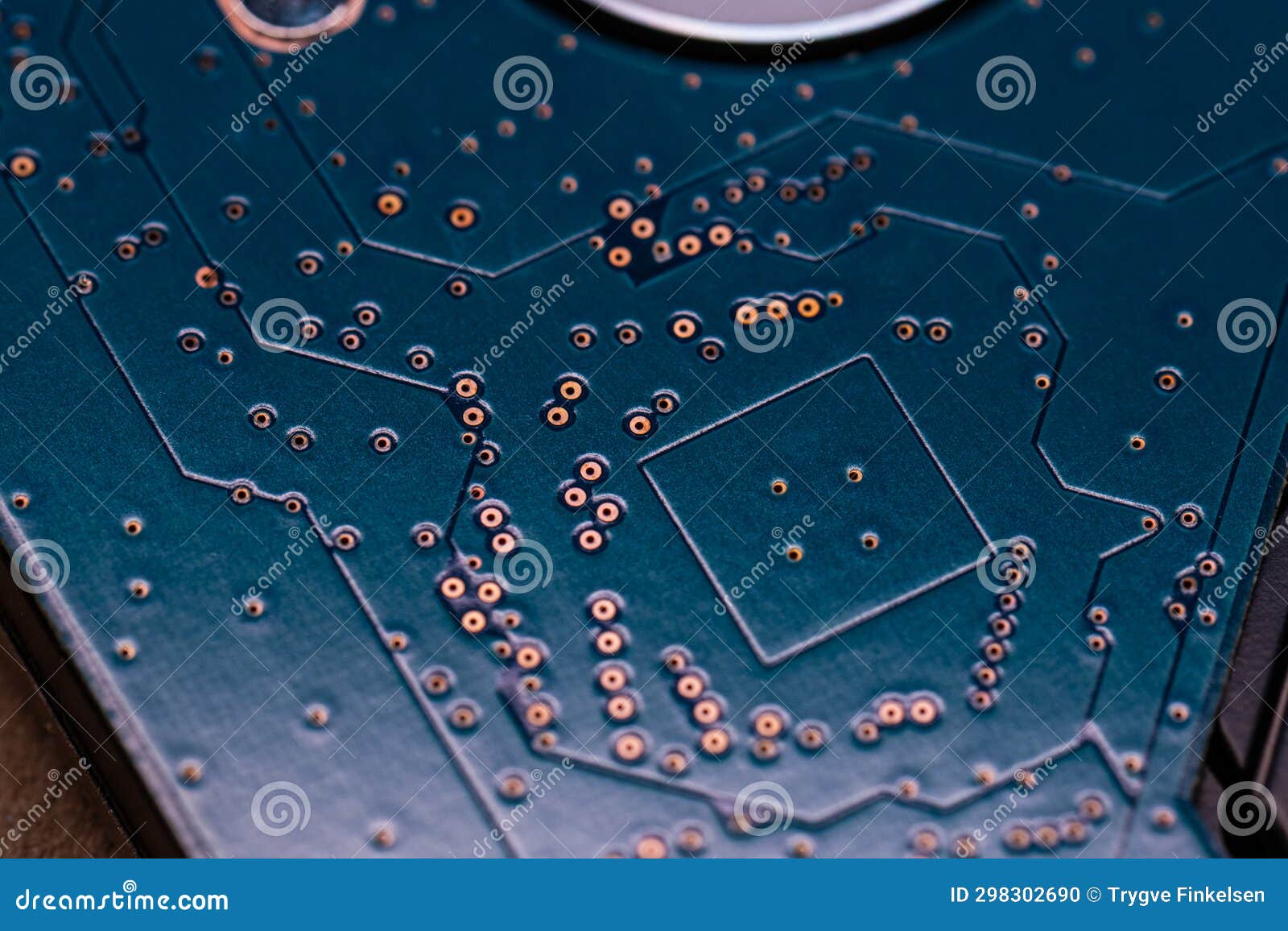 Back of a Controller Printed Circuit Board of a Hard Drive.. Stock ...