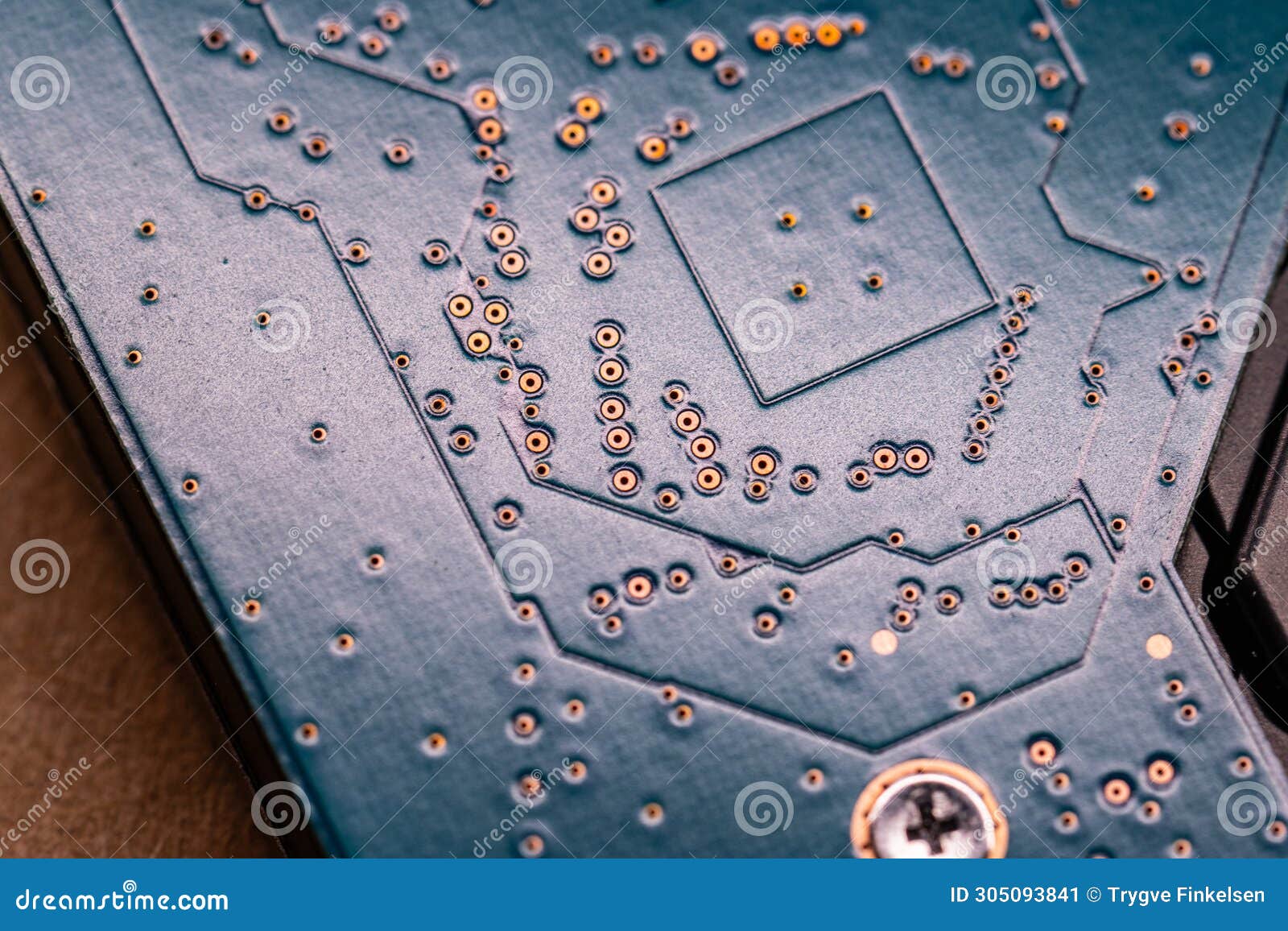 Back of a Controller Printed Circuit Board of a Hard Drive.. Stock ...