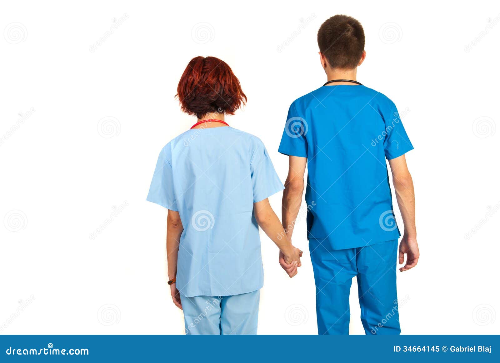 Back of couple of doctors stock image. Image of blue - 34664145