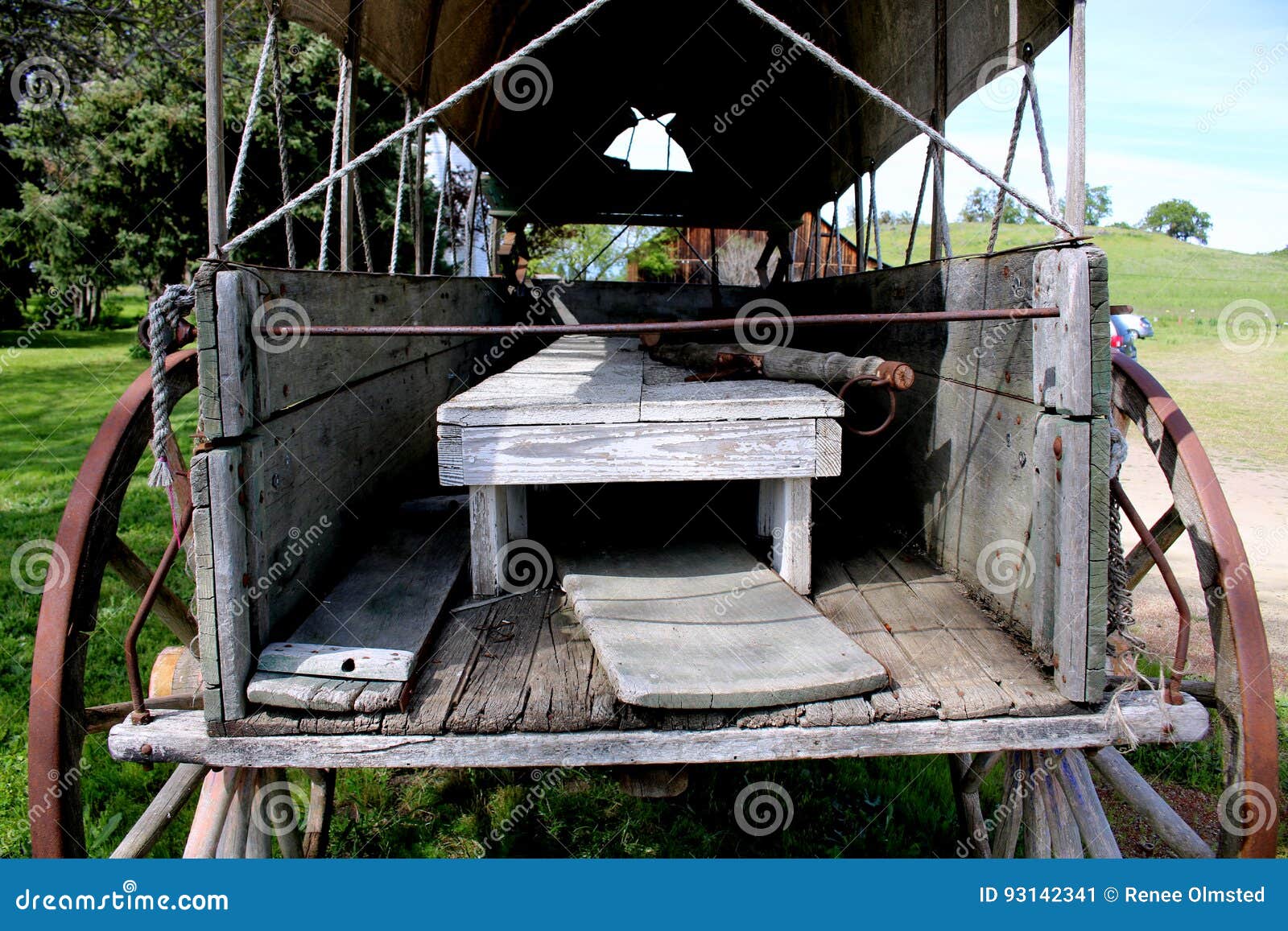 Back of Covered Wagon stock image. Image of americana - 93142341