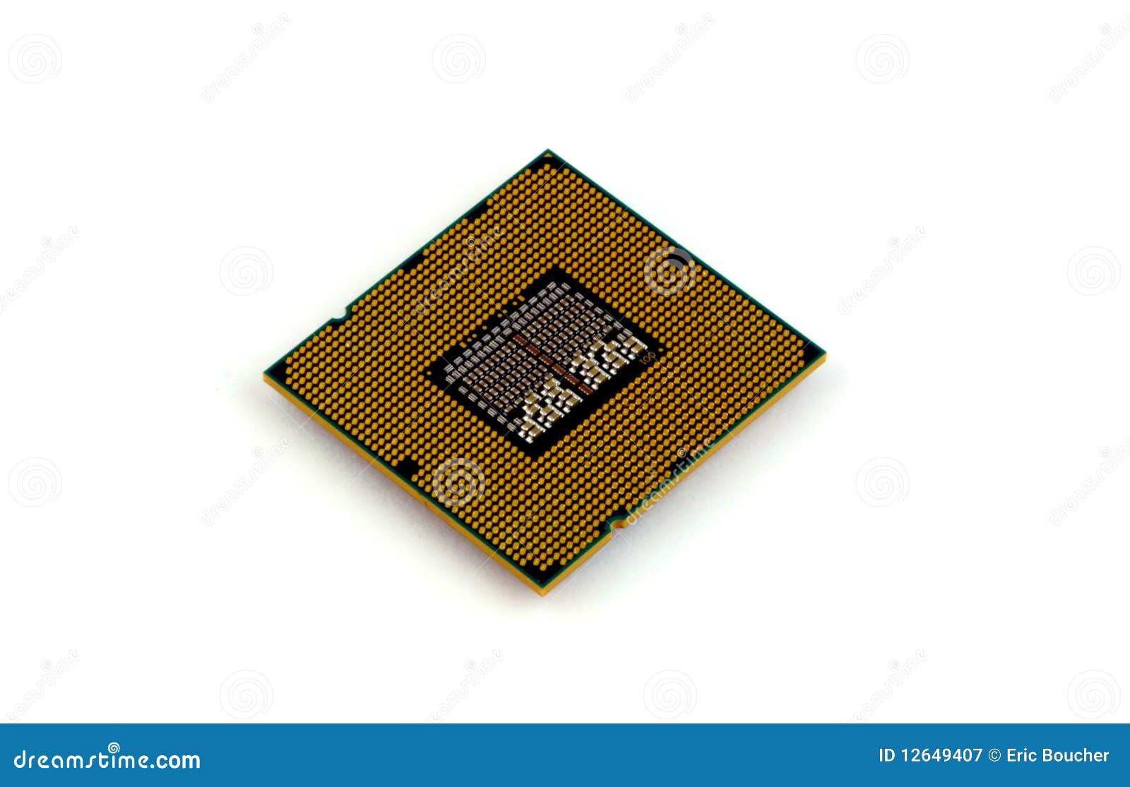 Back of CPU Isolated on Pure White Stock Image - Image of memory ...