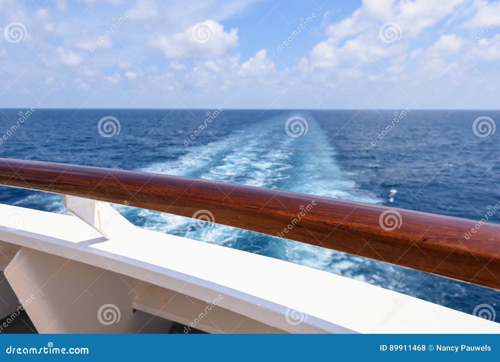 Back of Cruise Ship Overlooking the Ocean. Stock Photo - Image of liner ...