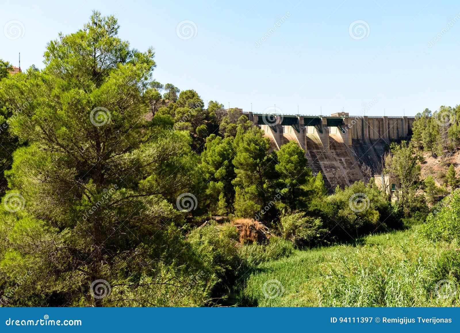 The back of the dam water stock image. Image of electricity - 94111397
