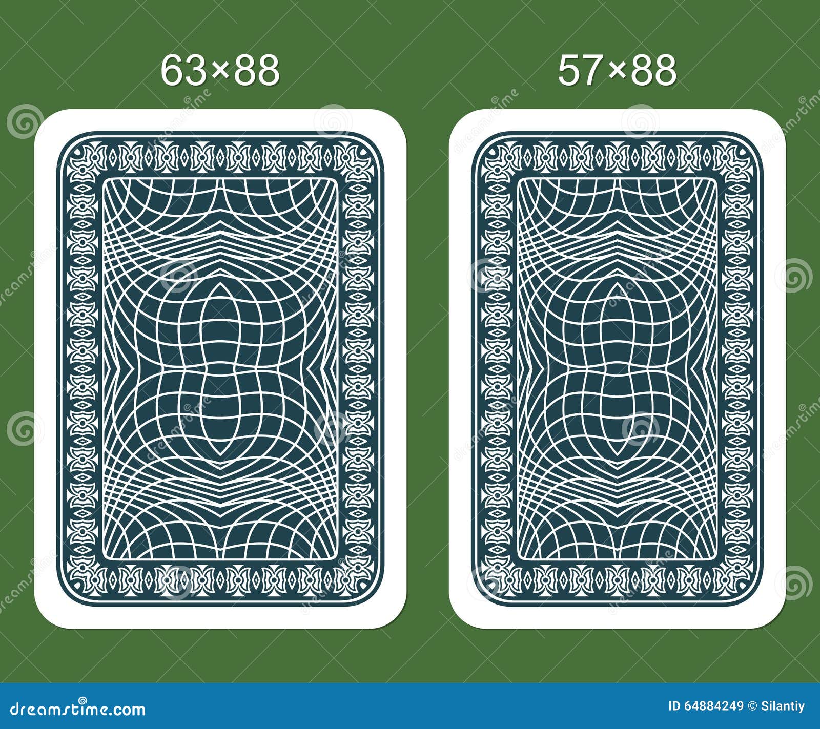 Back designs playing card. stock vector. Illustration of decorative ...