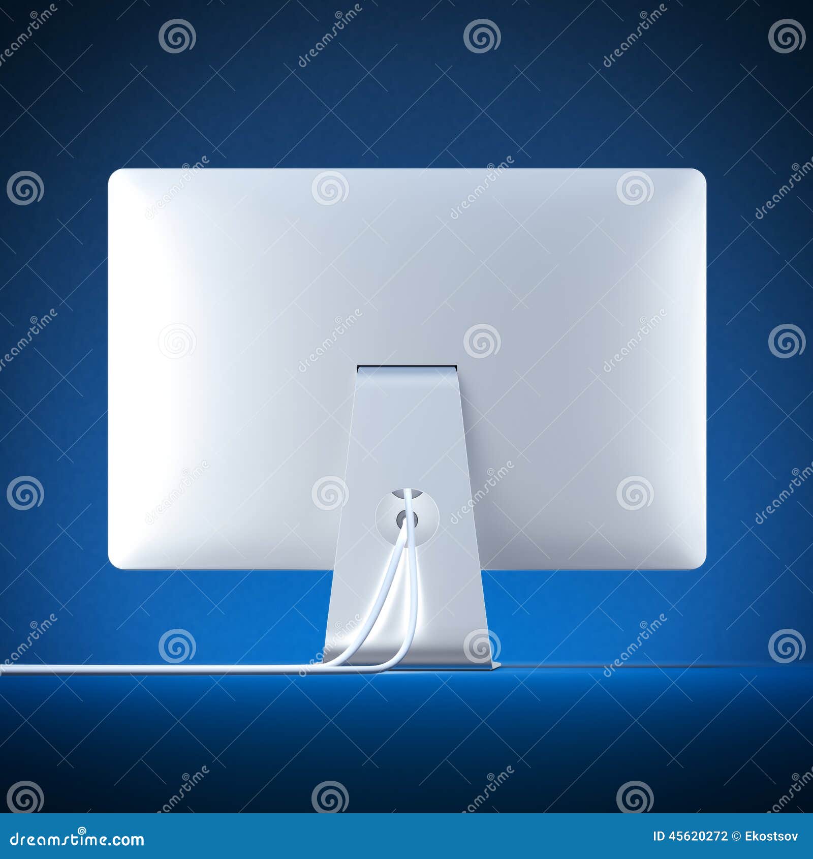 Back of Display Isolated on Blue Stock Photo - Image of design ...