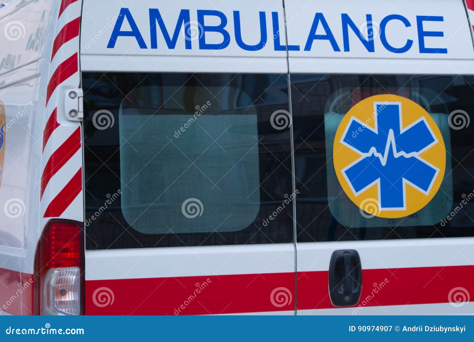 The Back Door of the Ambulance Stock Image - Image of help, paramedic ...