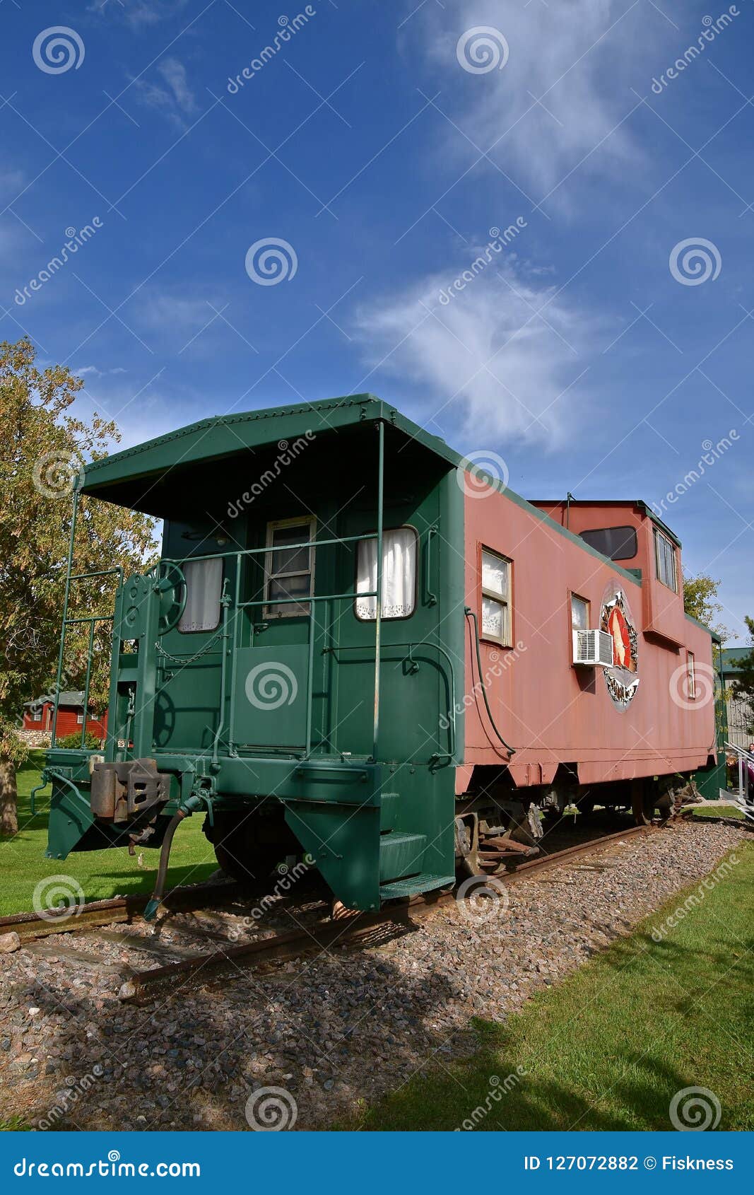 Back Door of an Old Caboose Stock Photo - Image of railway, green ...