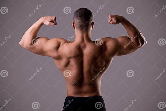 Back Double Biceps Pose stock photo. Image of stage, handsome - 81747310