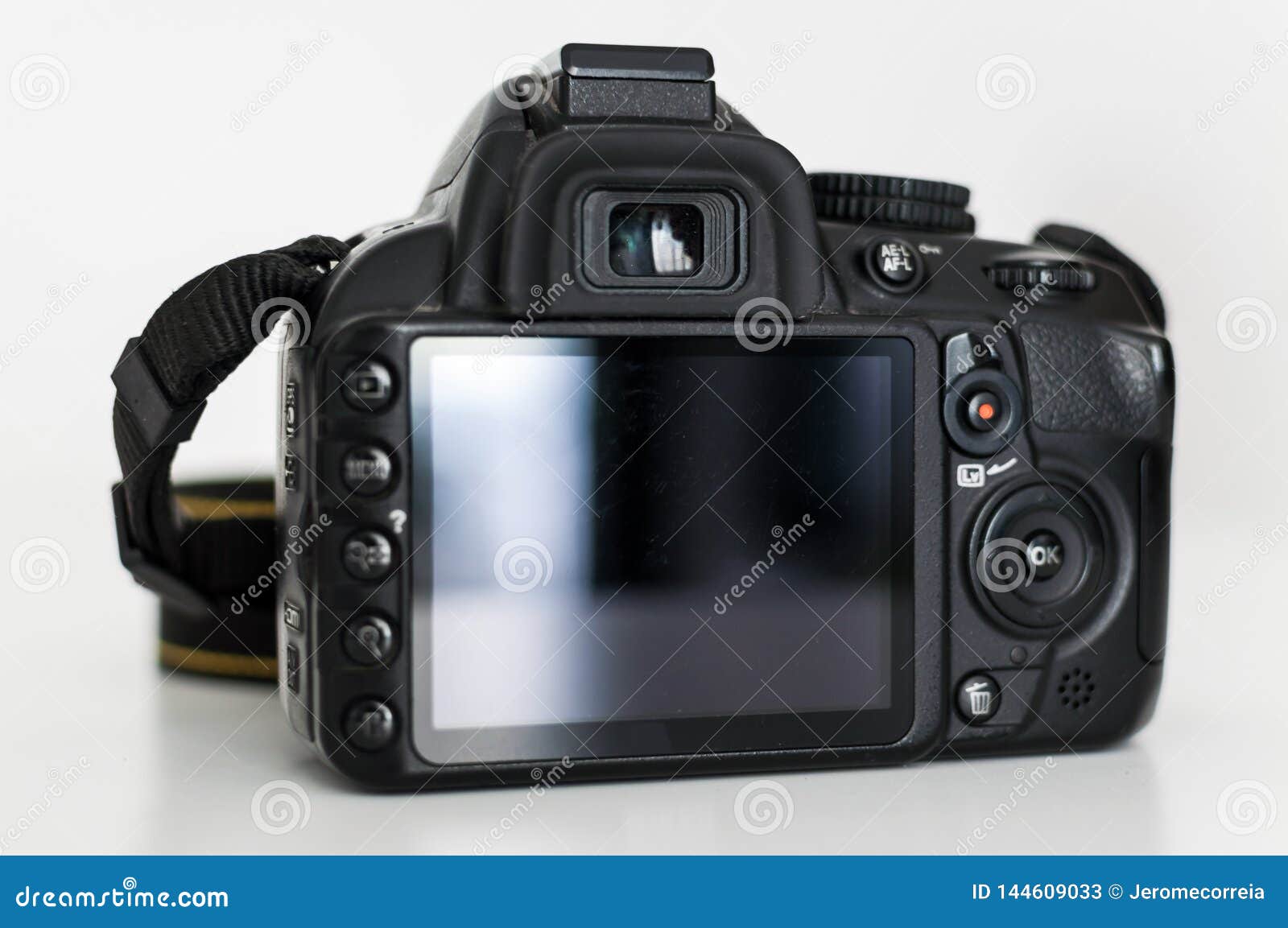 Back of an DSLR stock image. Image of close, advertising - 144609033