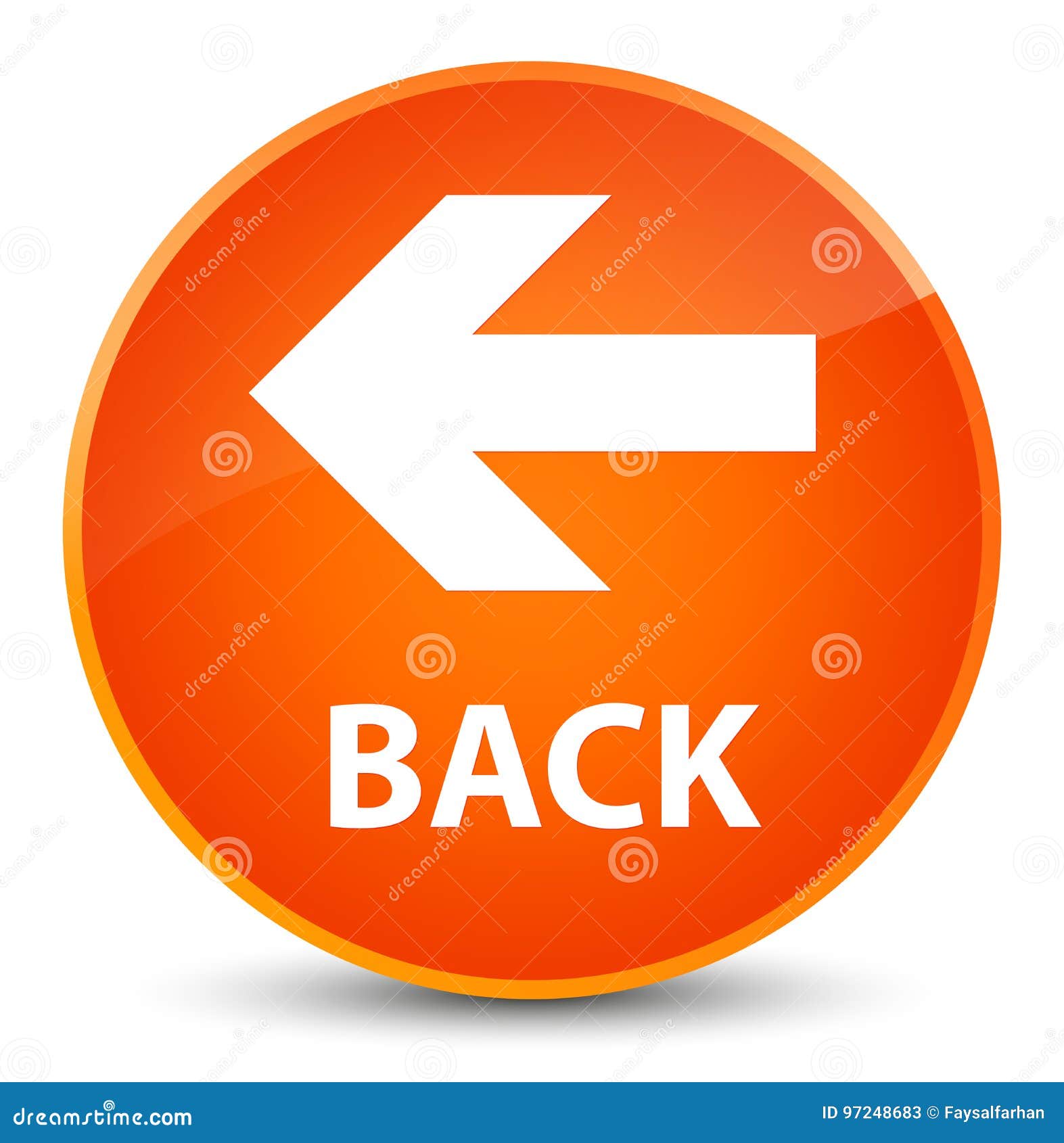 Back Elegant Orange Round Button Stock Illustration - Illustration of ...