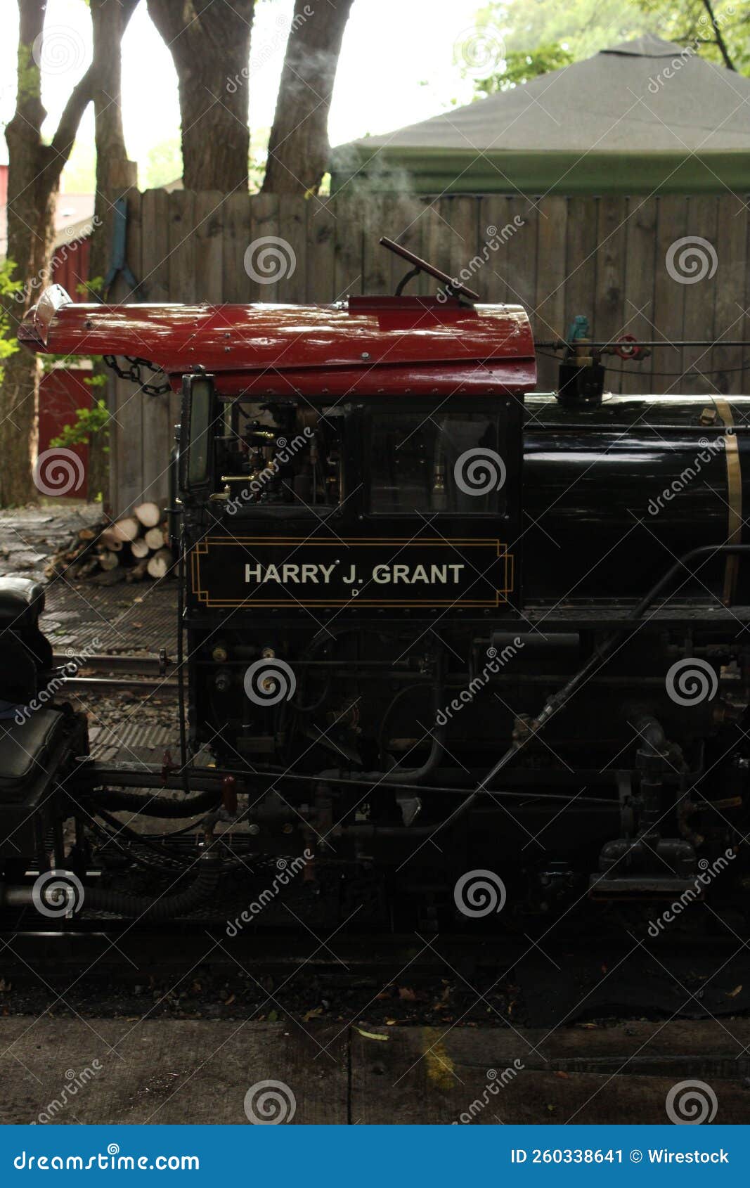 Back End of Black and Red Steam Engine in Milwaukee Zoo Editorial Photo ...
