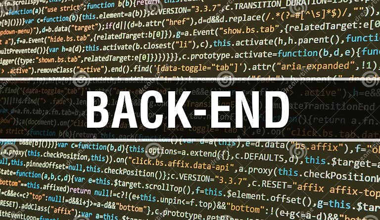 Back-end Concept with Random Parts of Program Code. Back-end with Programming Code Abstract ...