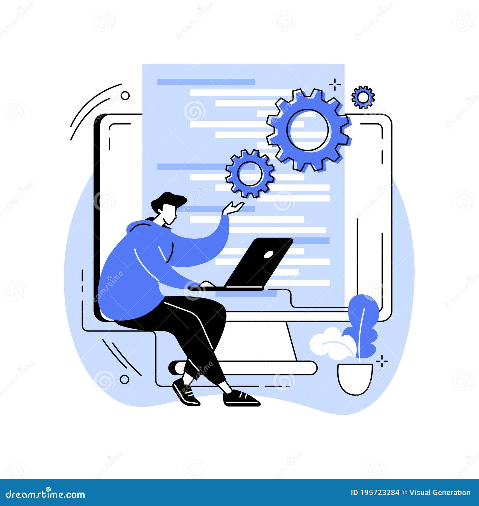 Back End Development Abstract Concept Vector Illustration. Stock Vector ...