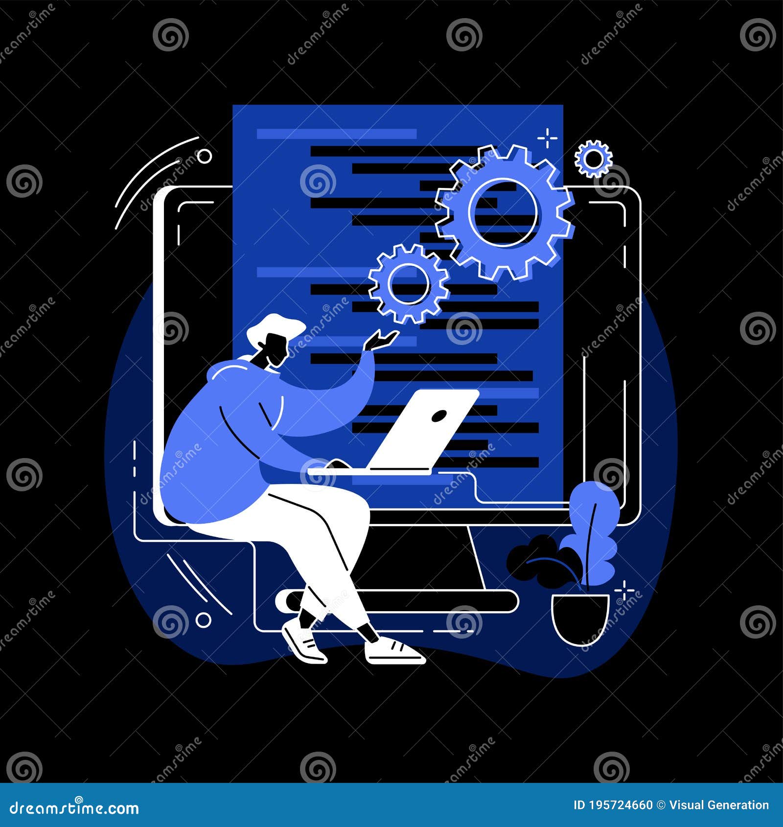 Back End Development Abstract Concept Vector Illustration. Stock Vector ...