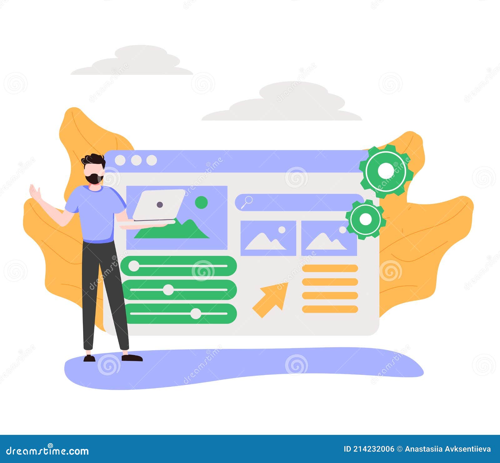 Back End Development Abstract Concept Vector Illustration. Software ...
