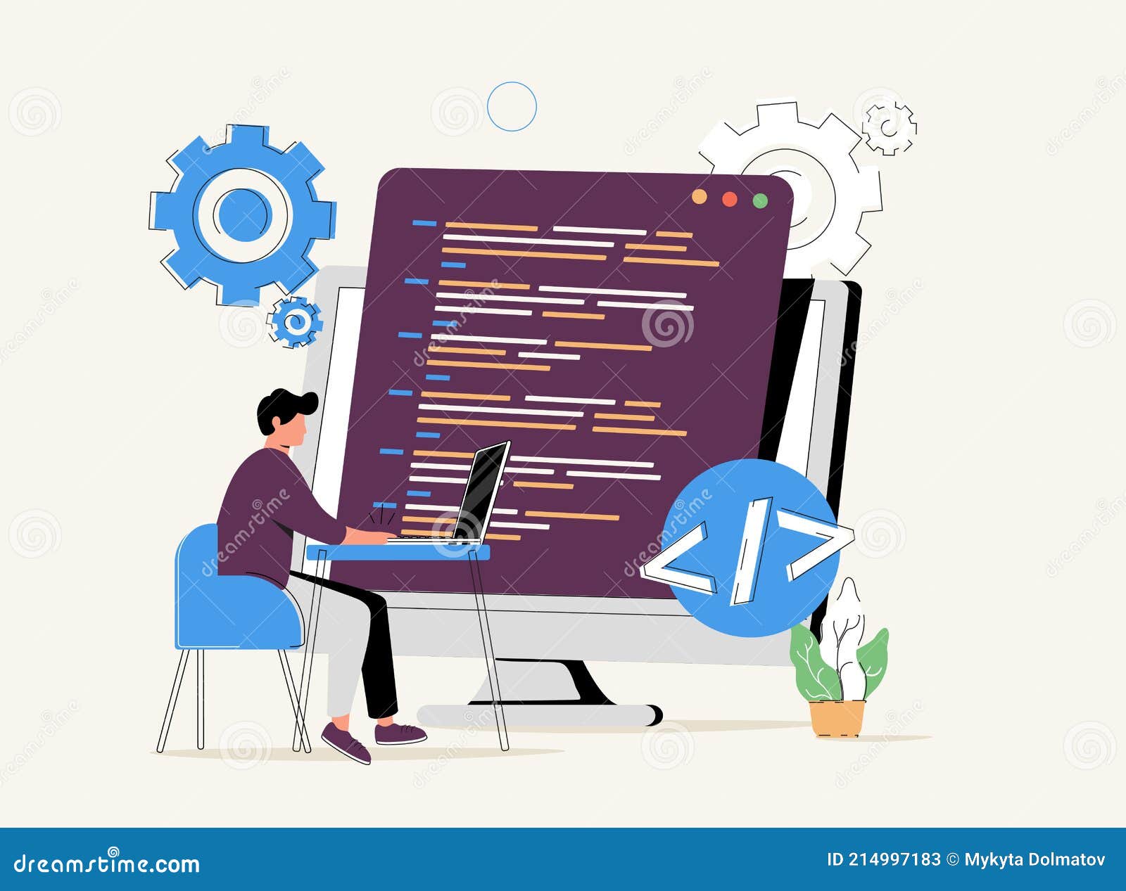 Back End Development Abstract Concept Vector Illustration Software