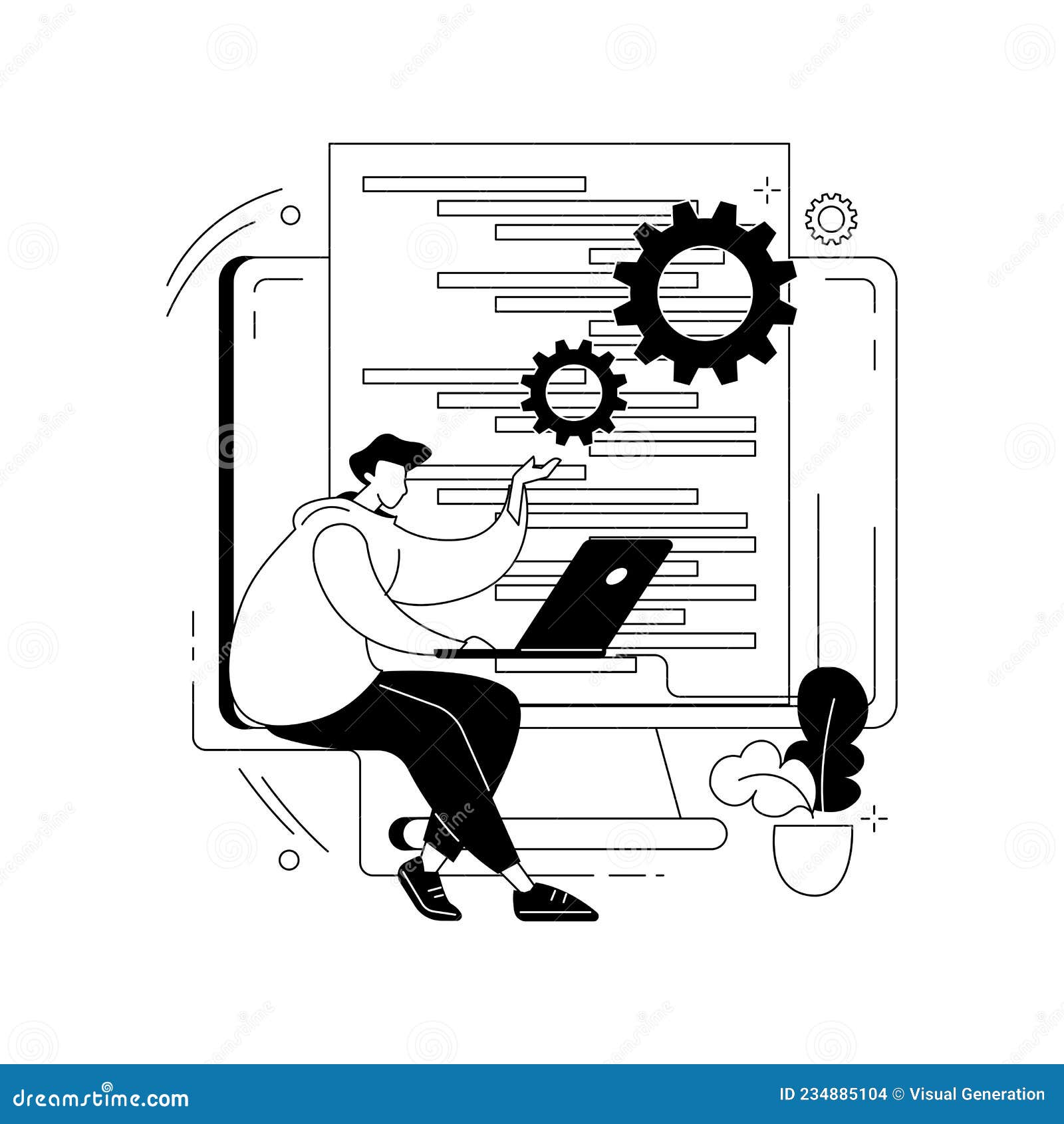 Back End Development Abstract Concept Vector Illustration. Stock Vector ...
