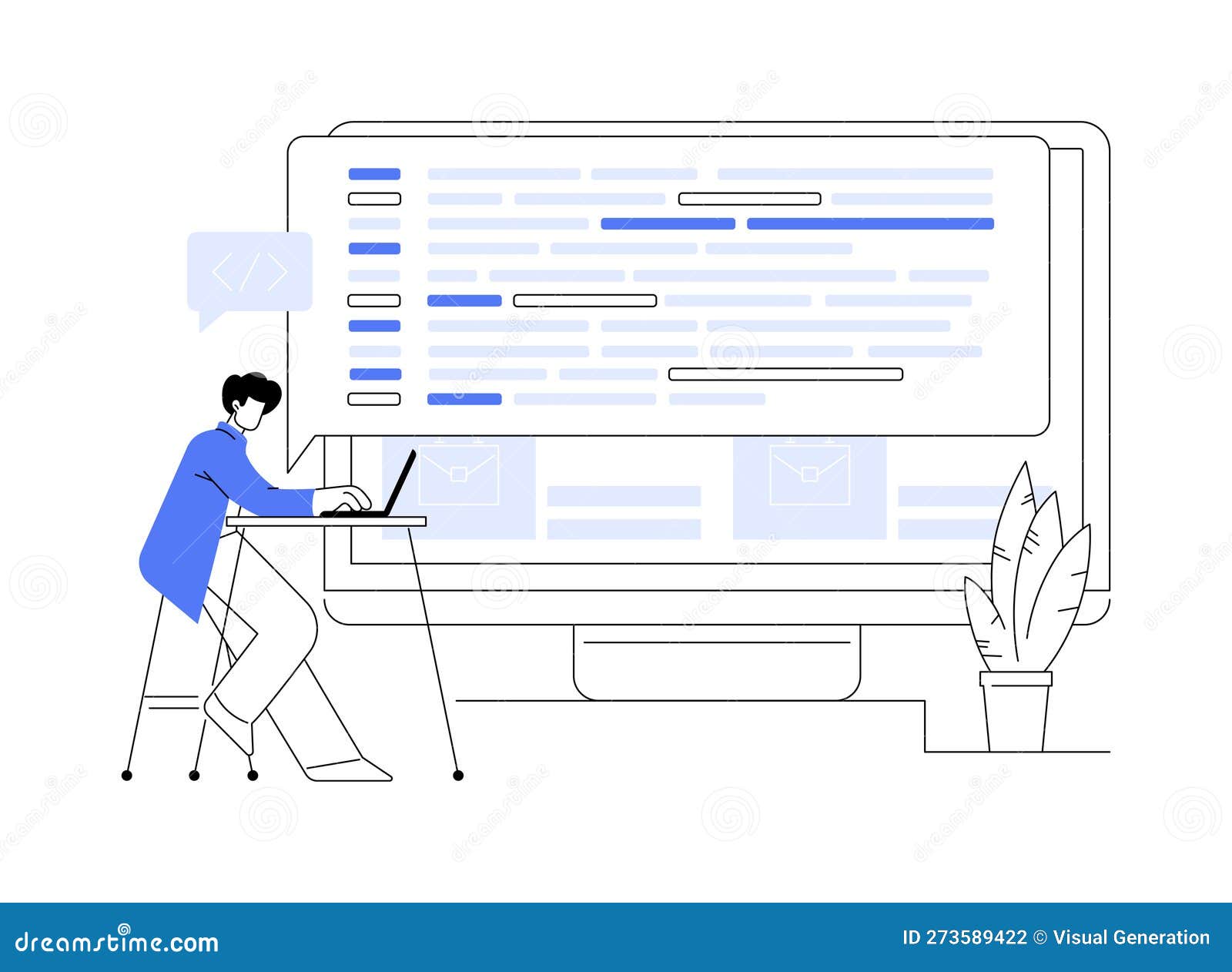 Back End Development Abstract Concept Vector Illustration Stock Vector