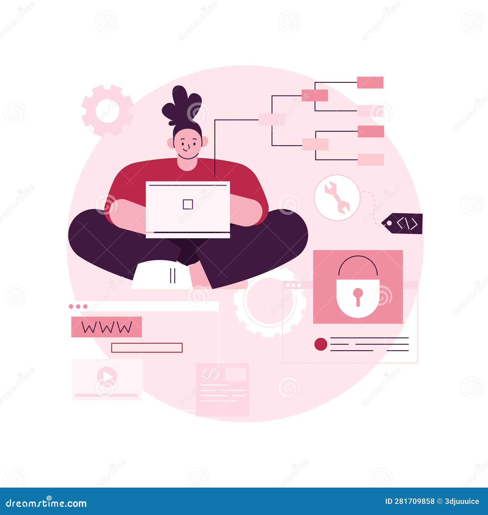 Back End Development Abstract Concept Vector Illustration. Stock ...