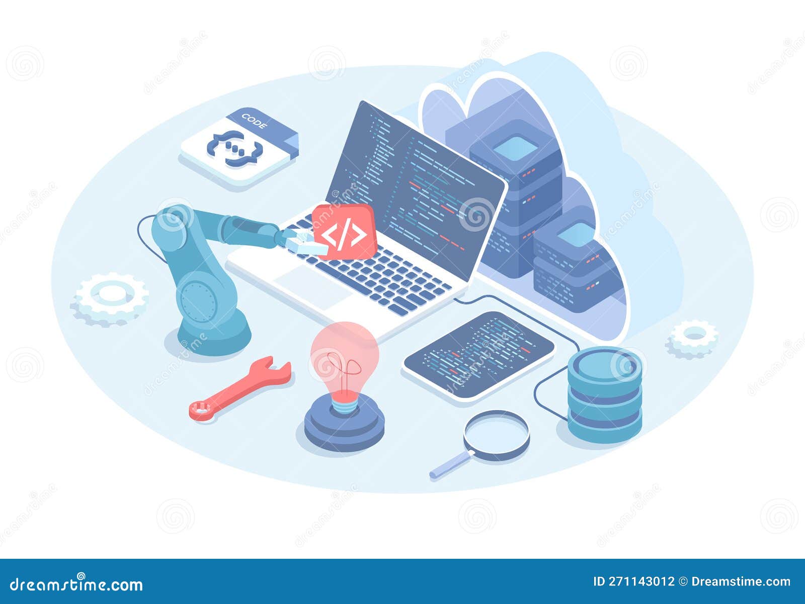 Back End Development. Backend App Development Process Stock Vector ... Back End Development. Backend App Development Process Stock Vector ...