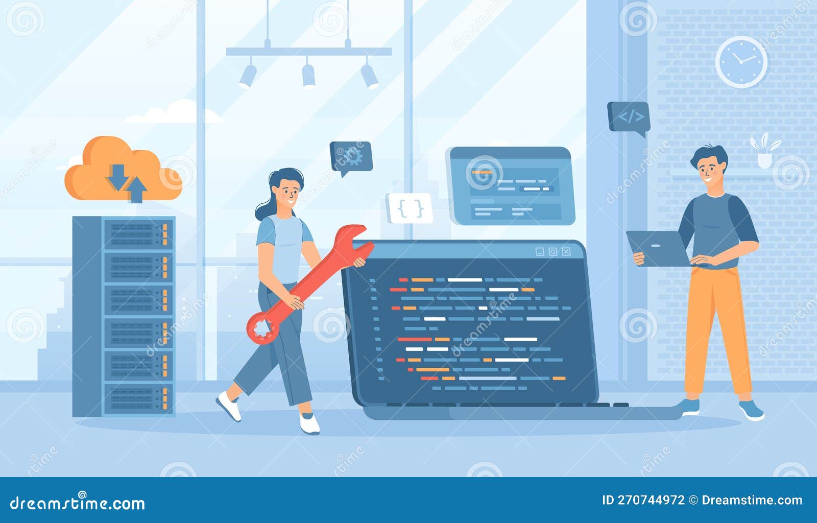 Software Engineering Line Icons Collection Code Algorithms Debugging Programming