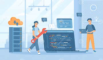 Back End Development Coding and Programming. Software Engineering ...