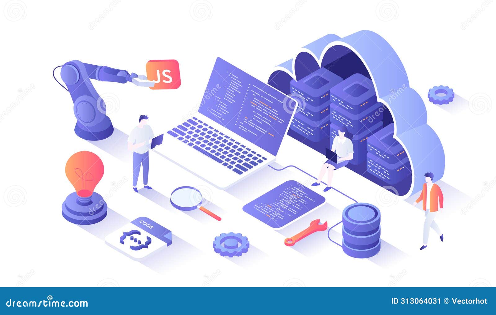 Back-end Development, Coding, Software Engineering, Programming Languages. Server Racks in the ...