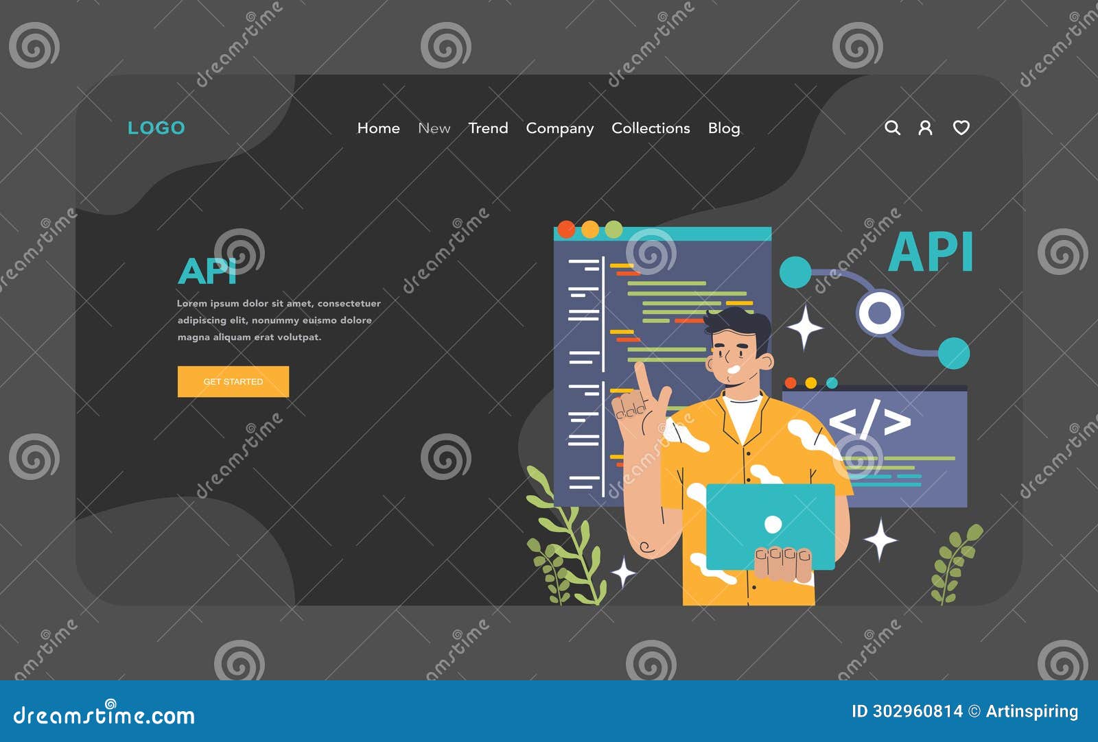 Back End Development Coding Software Engineering Or Programming Stock Illustration