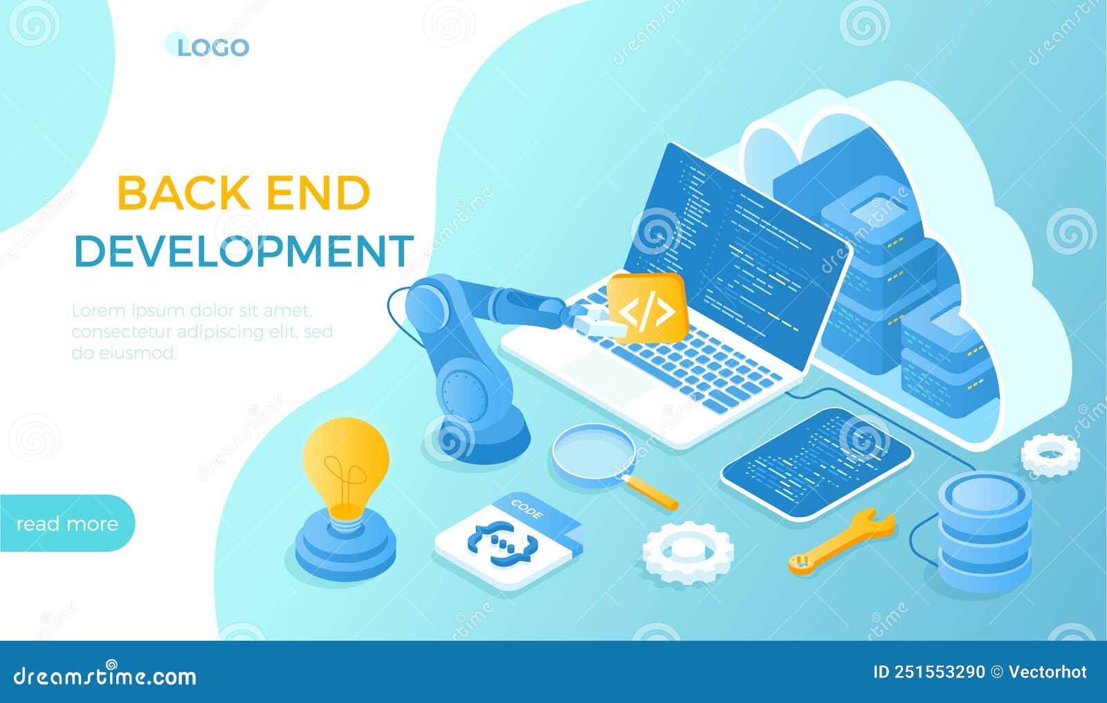 Back End Development Coding Software Engineering Programming Server Racks In The Big Cloud