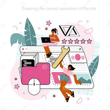 Back End Development Concept. Software Development Process Stock Vector - Illustration of ...