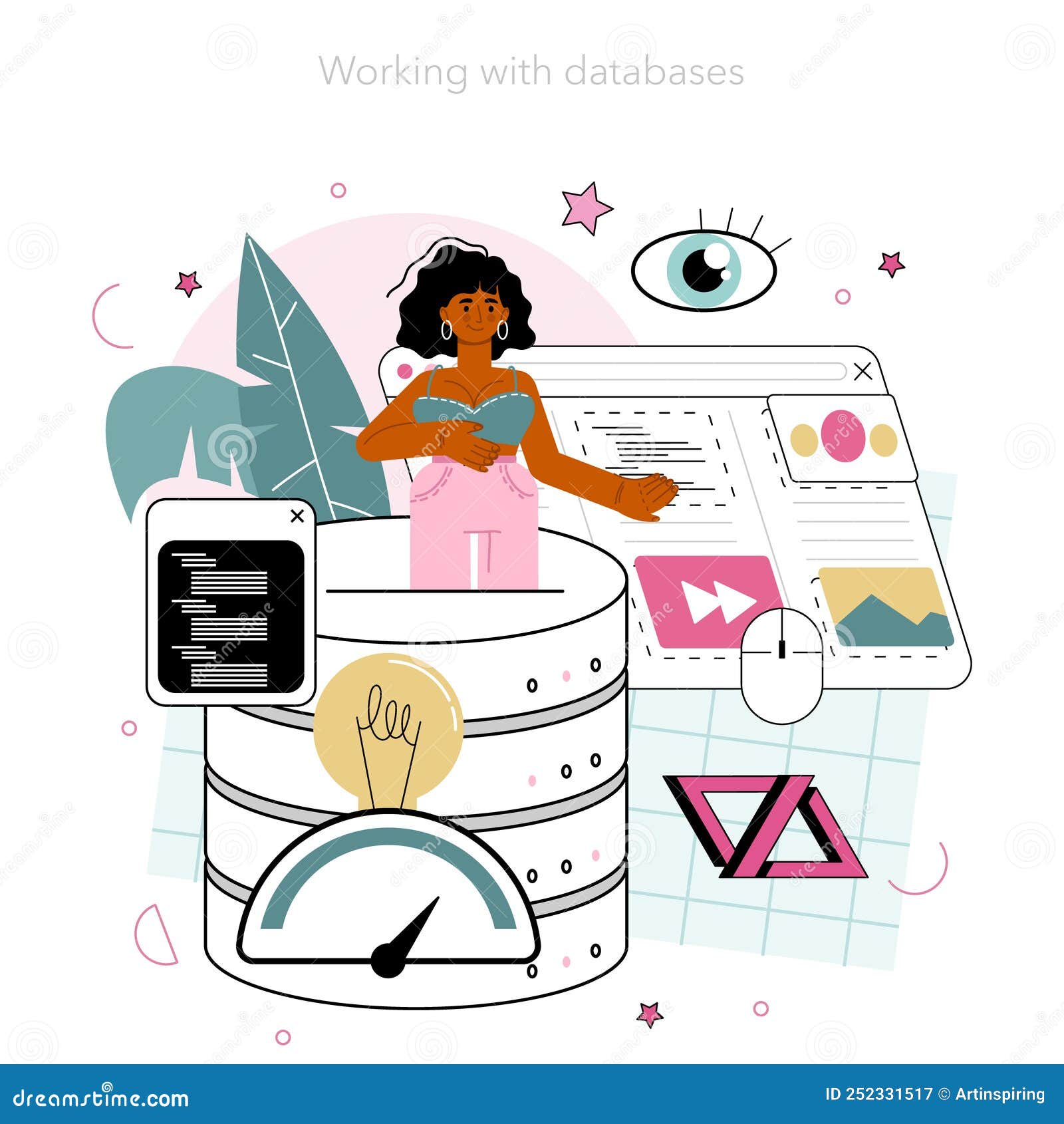 Back End Development Concept. Software Development Process Stock Vector ...