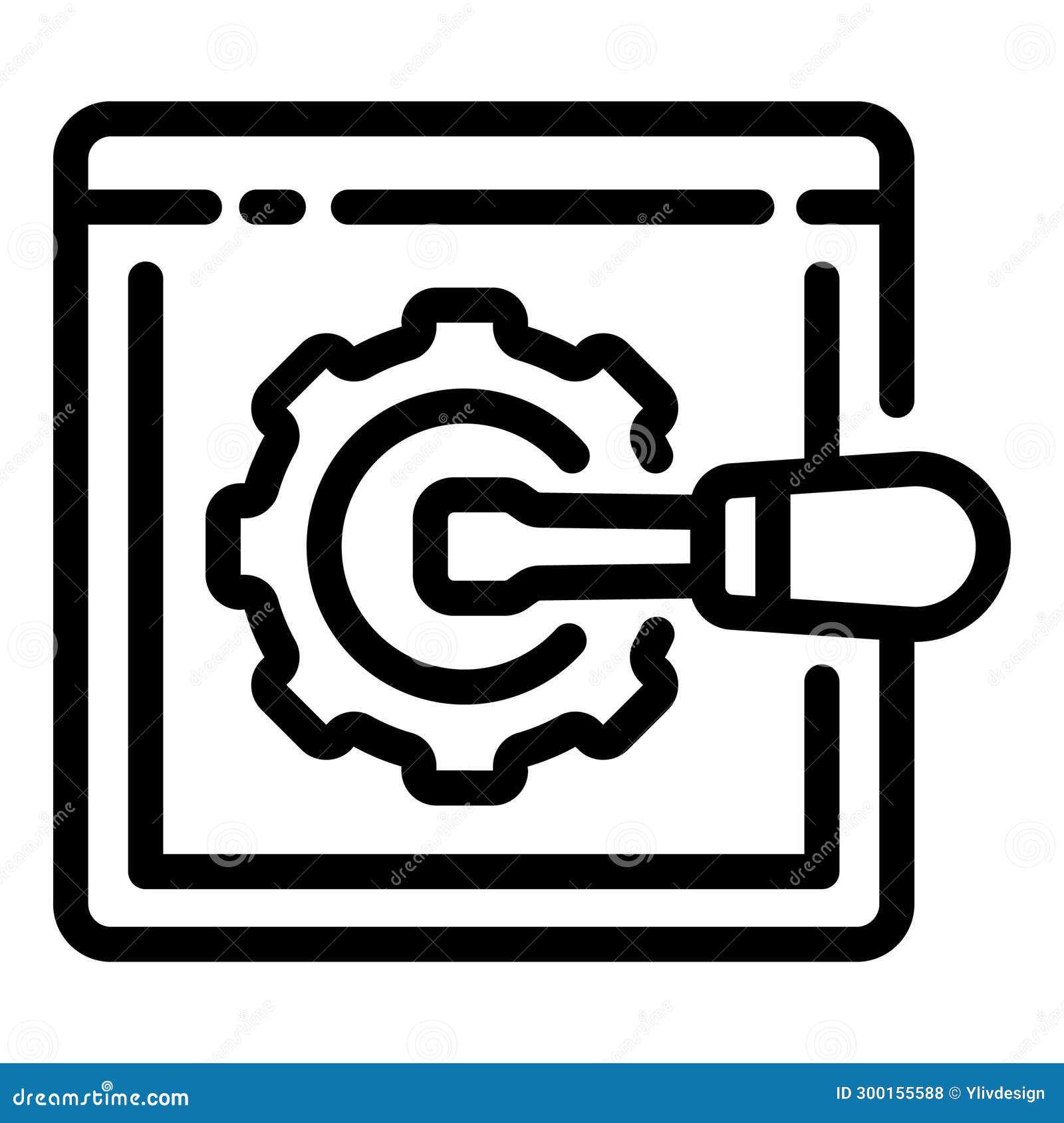 Back End Development Icon Outline Vector. Online Tech Maintenance Stock ...