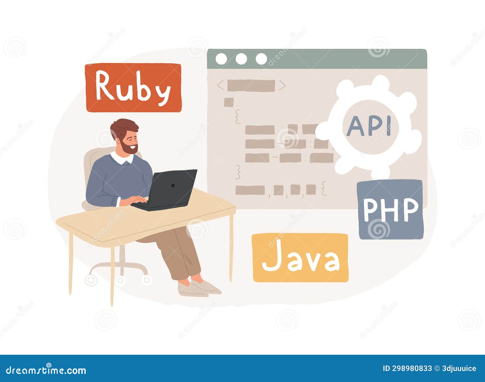 Back End Development Isolated Concept Vector Illustration. Stock Illustration - Illustration of ...