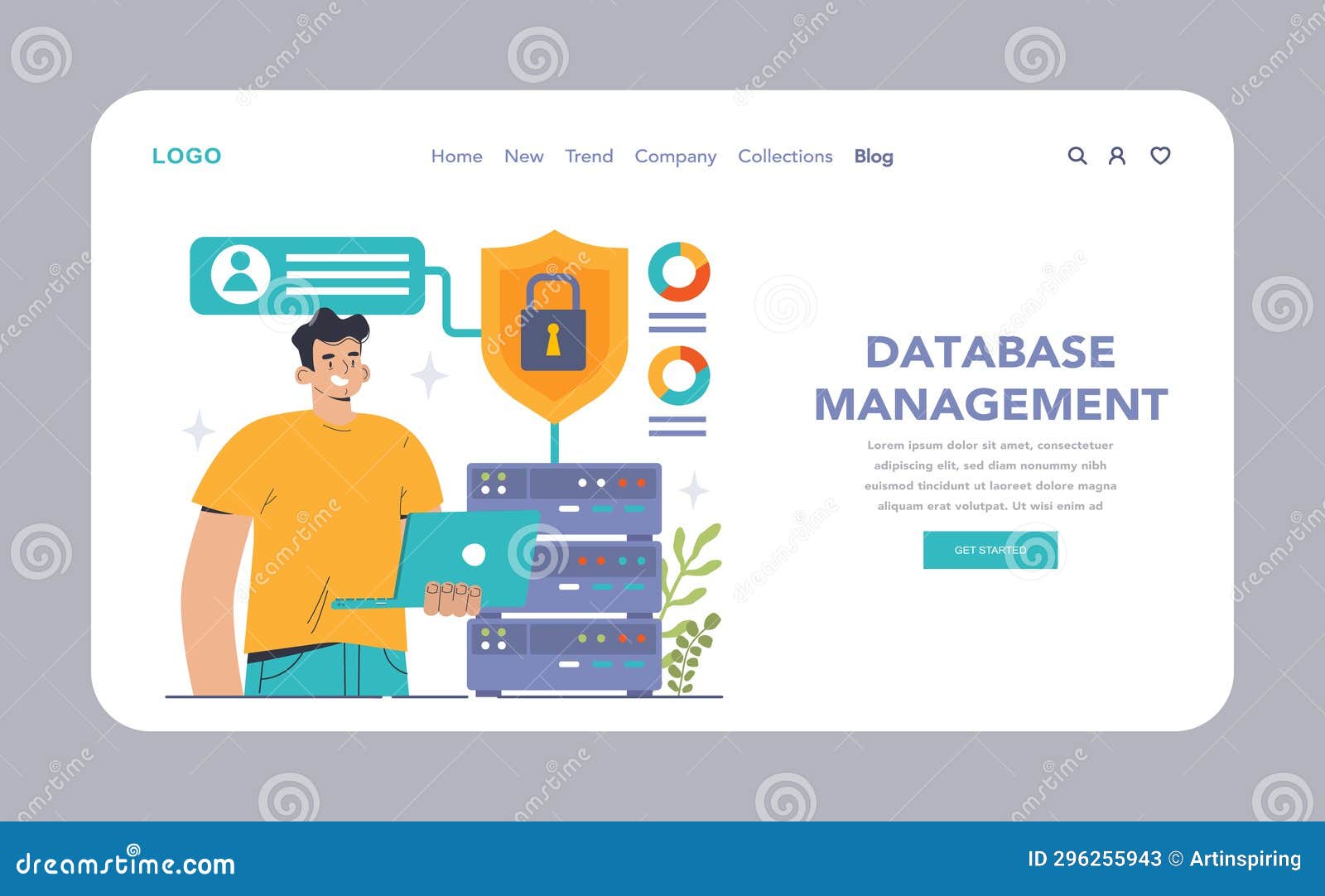 Back-end Development Web Banner or Landing Page. Coding, Software Stock Illustration ...
