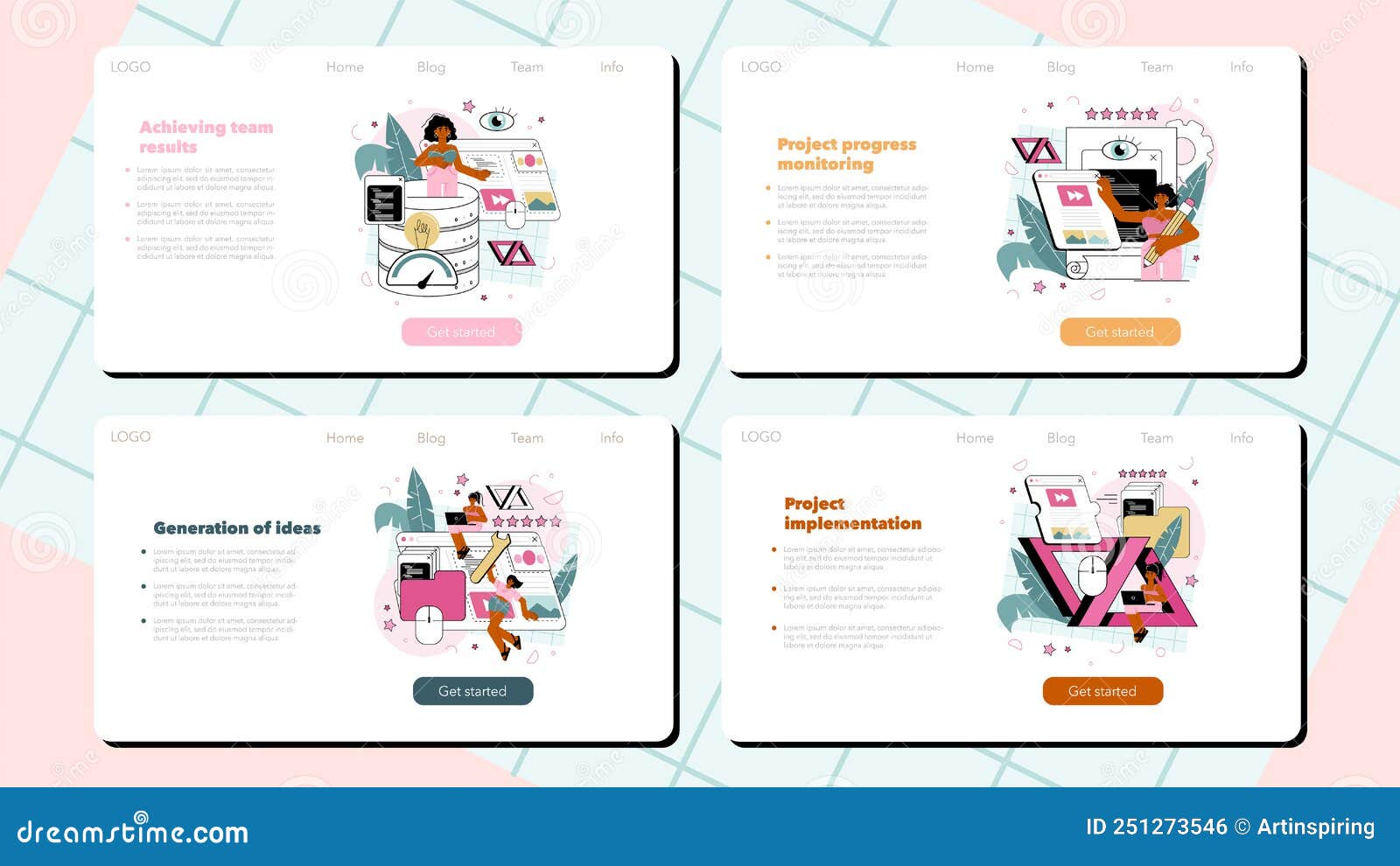 Back End Development Web Banner or Landing Page Set. Software ...
