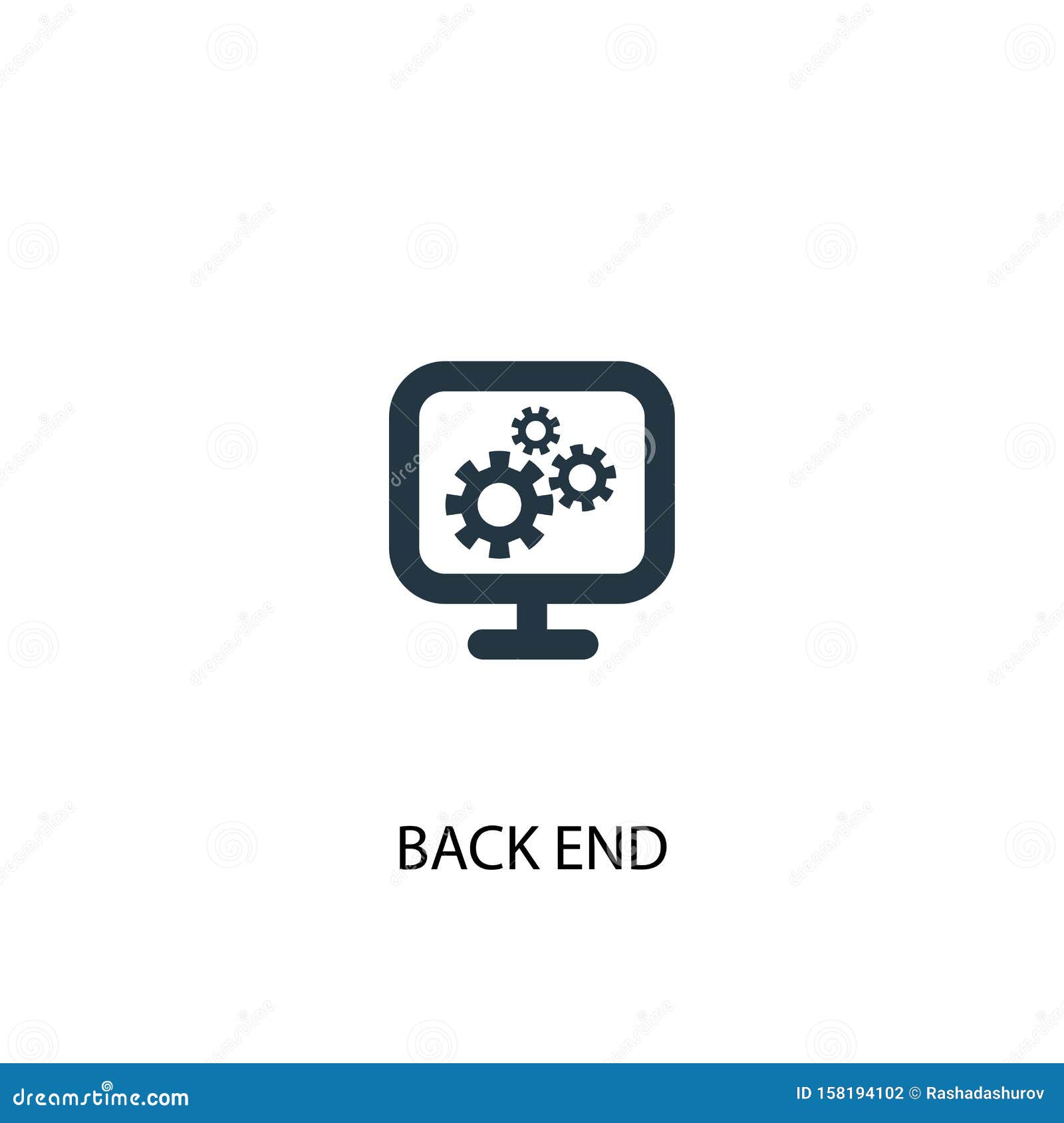 Back End Icon. Simple Element Stock Vector - Illustration of vector ... Back End Icon. Simple Element Stock Vector - Illustration of vector ...