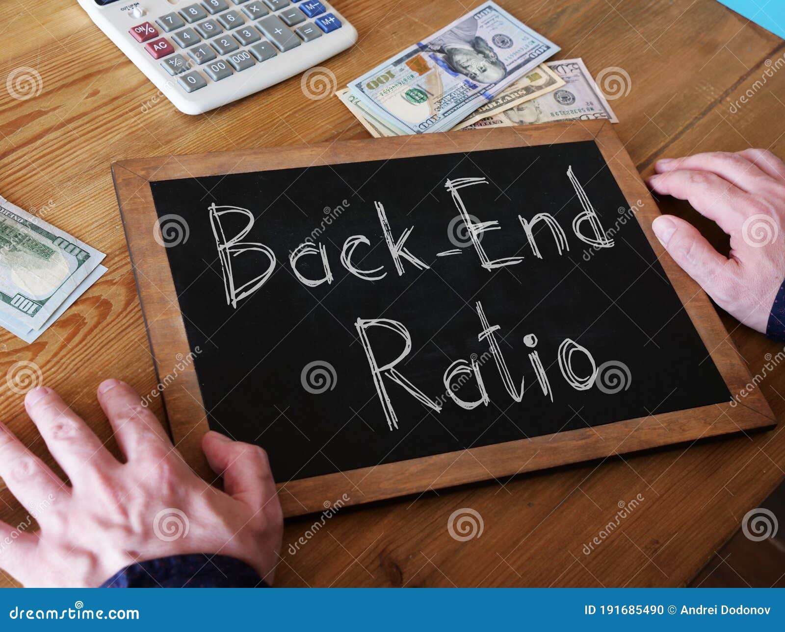 Back-End Ratio is Shown on the Conceptual Business Photo Stock Photo ...