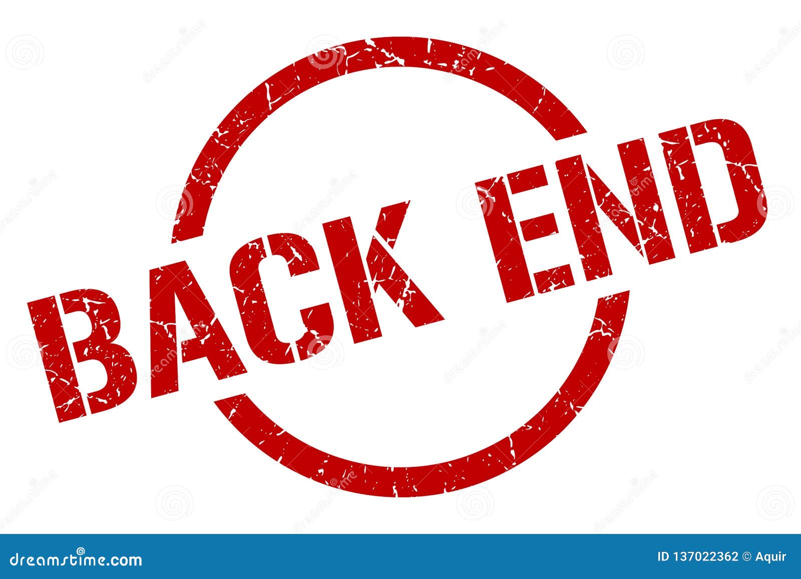 Back end stamp stock vector. Illustration of template - 137022362
