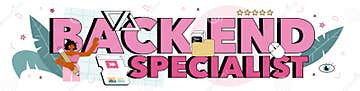 Back End Specialist Typographic Header. Software Development Stock Vector - Illustration of back ...