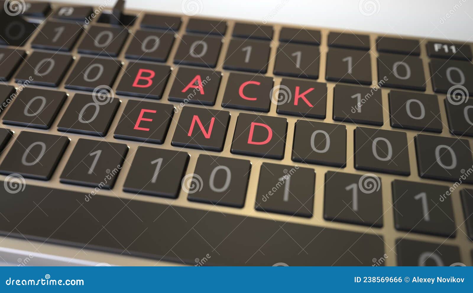 BACK END Text Being Revealed with Flipping Keys of Computer Keyboard ...