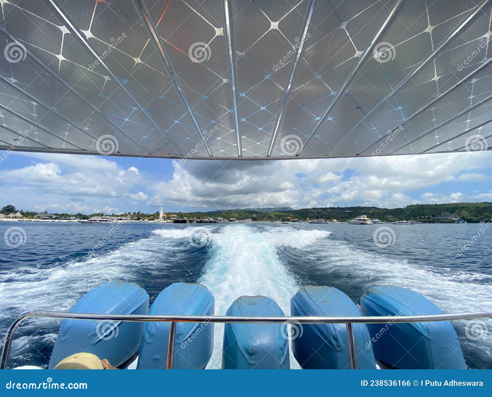 The Back of a Fast Boat that is Moving. Stock Photo - Image of boat ...