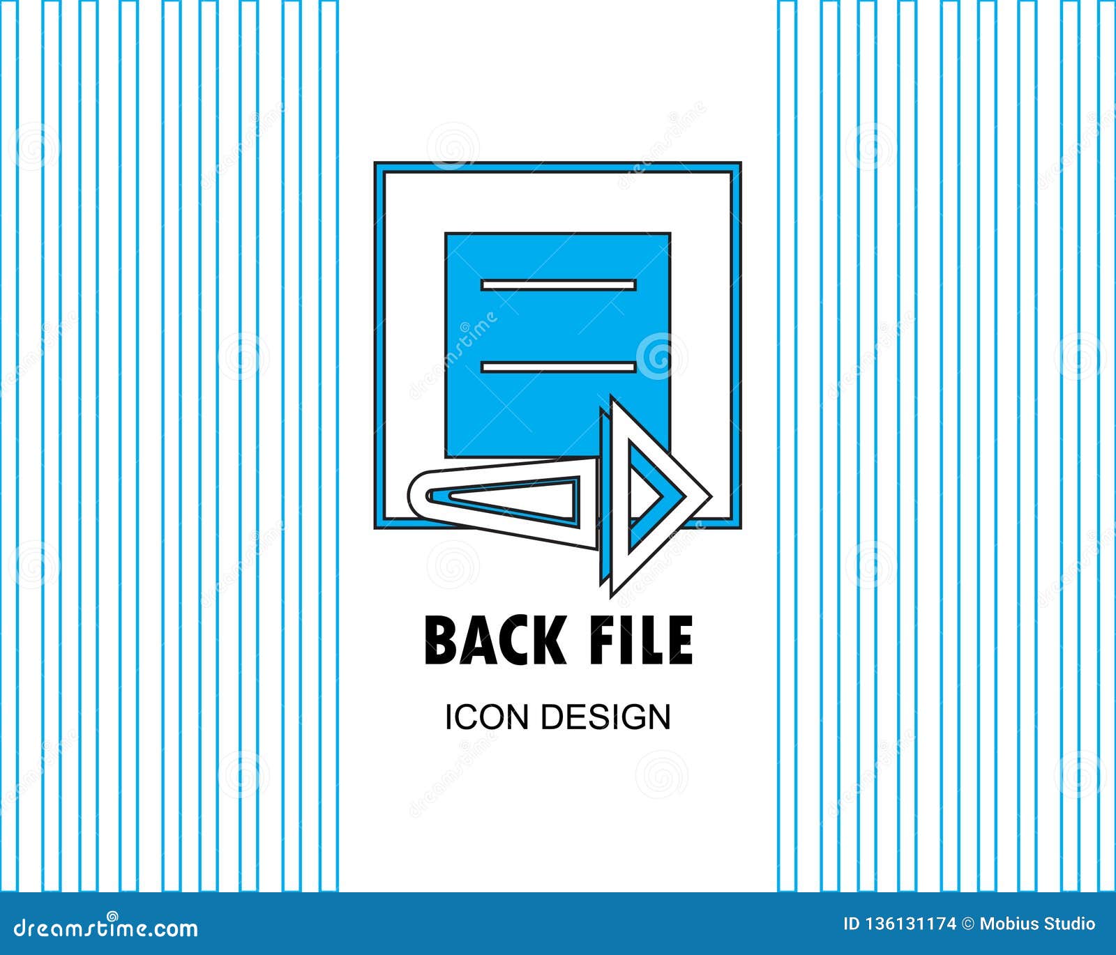 Back File Icon Deisgn Flat Style Stock Illustration - Illustration of ...