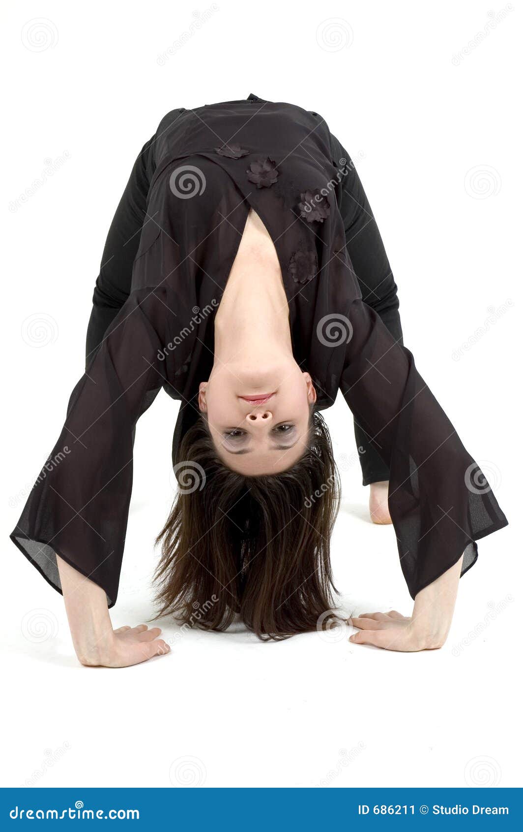 Back flipping young girl stock image. Image of activity - 686211