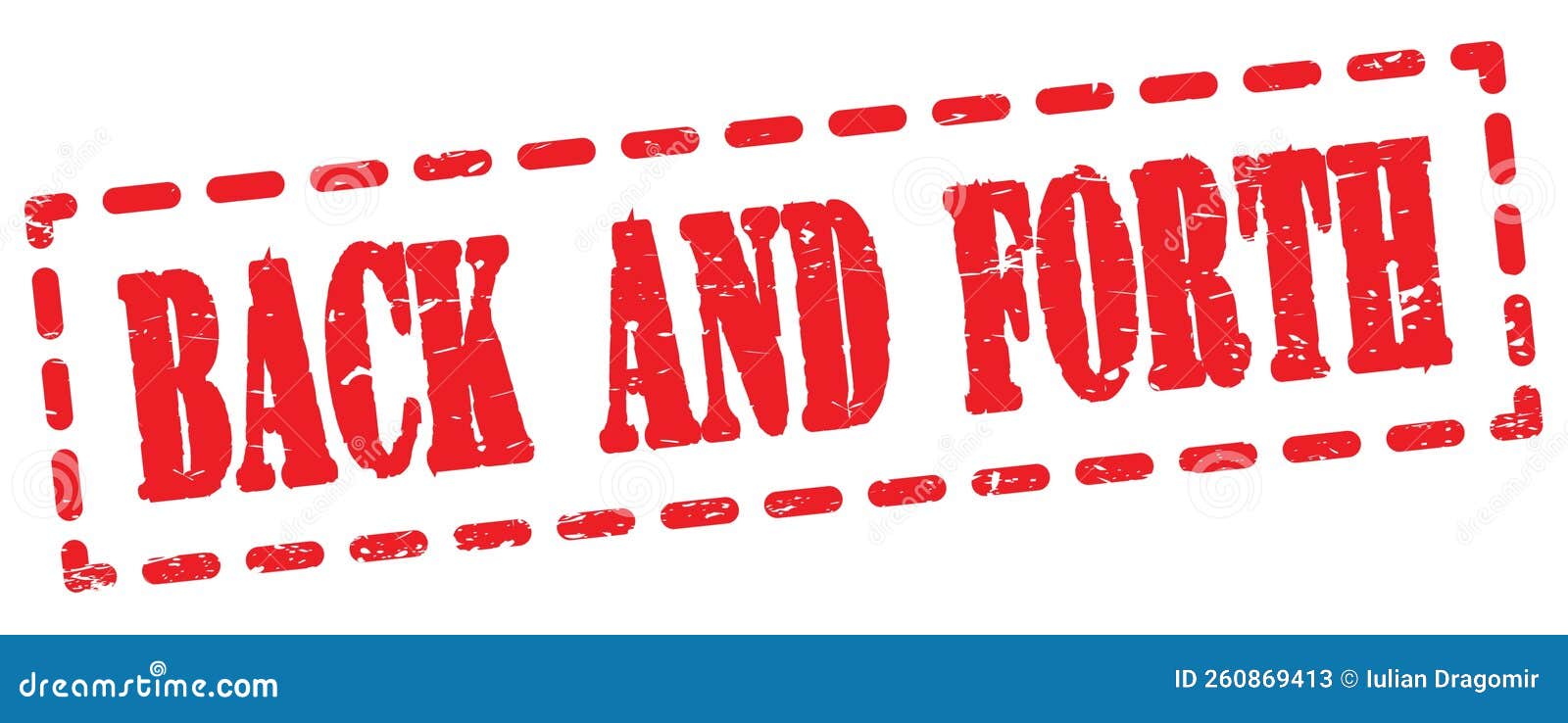 BACK and FORTH Text Written on Red Stamp Sign Stock Illustration ...