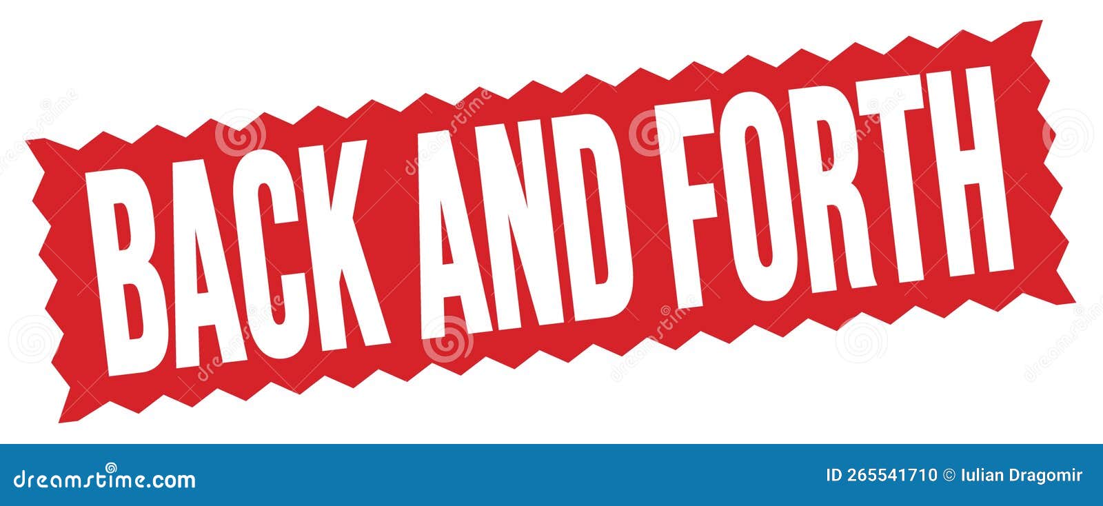 BACK and FORTH Text Written on Red Stamp Sign Stock Illustration ...